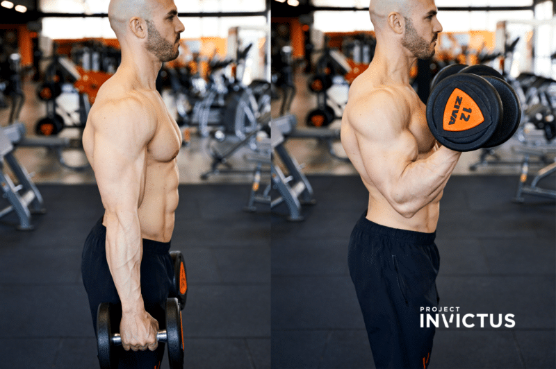 Curl manubri: esecuzione - Project inVictus