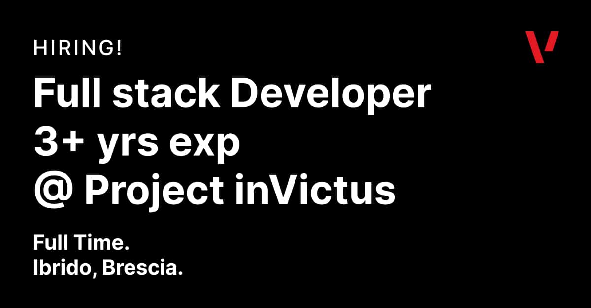 Full Stack Developer | 3+ yrs exp @ Project inVictus - Project inVictus